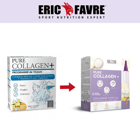 Eric Favre - Pure collagène plus - 10 flacons de 15ml - Cure 10 jours