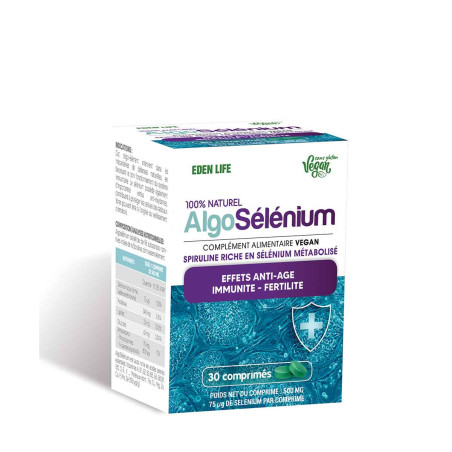 Eden Life - Complément alimentaire algo sélénium - 30 comprimés
